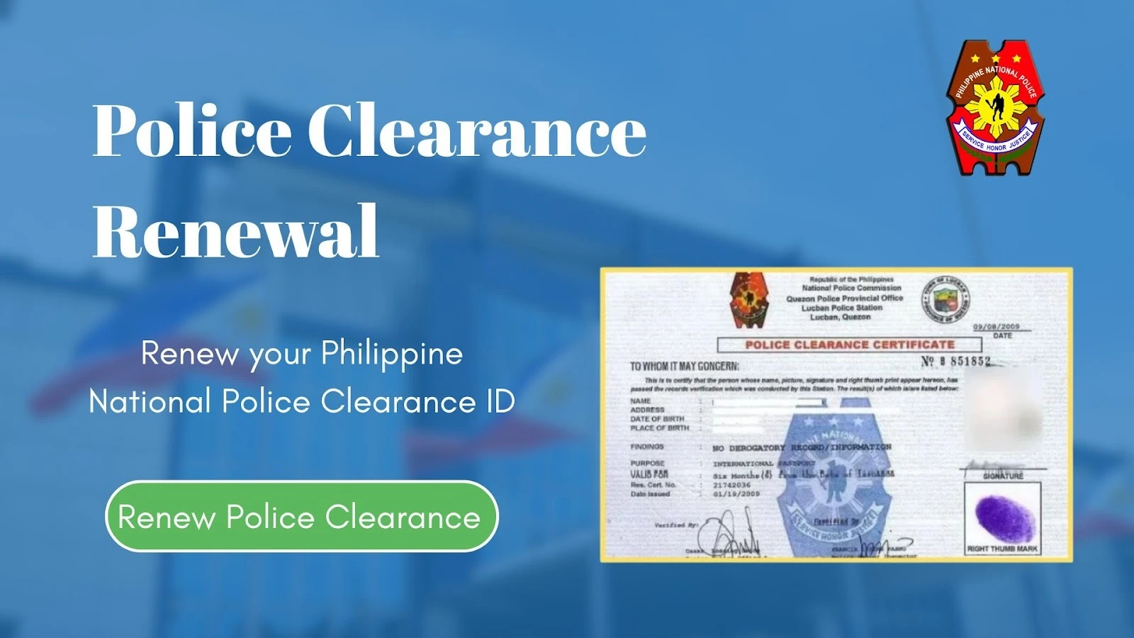 Police Clearance Renewal Online | Complete Guide To Renew